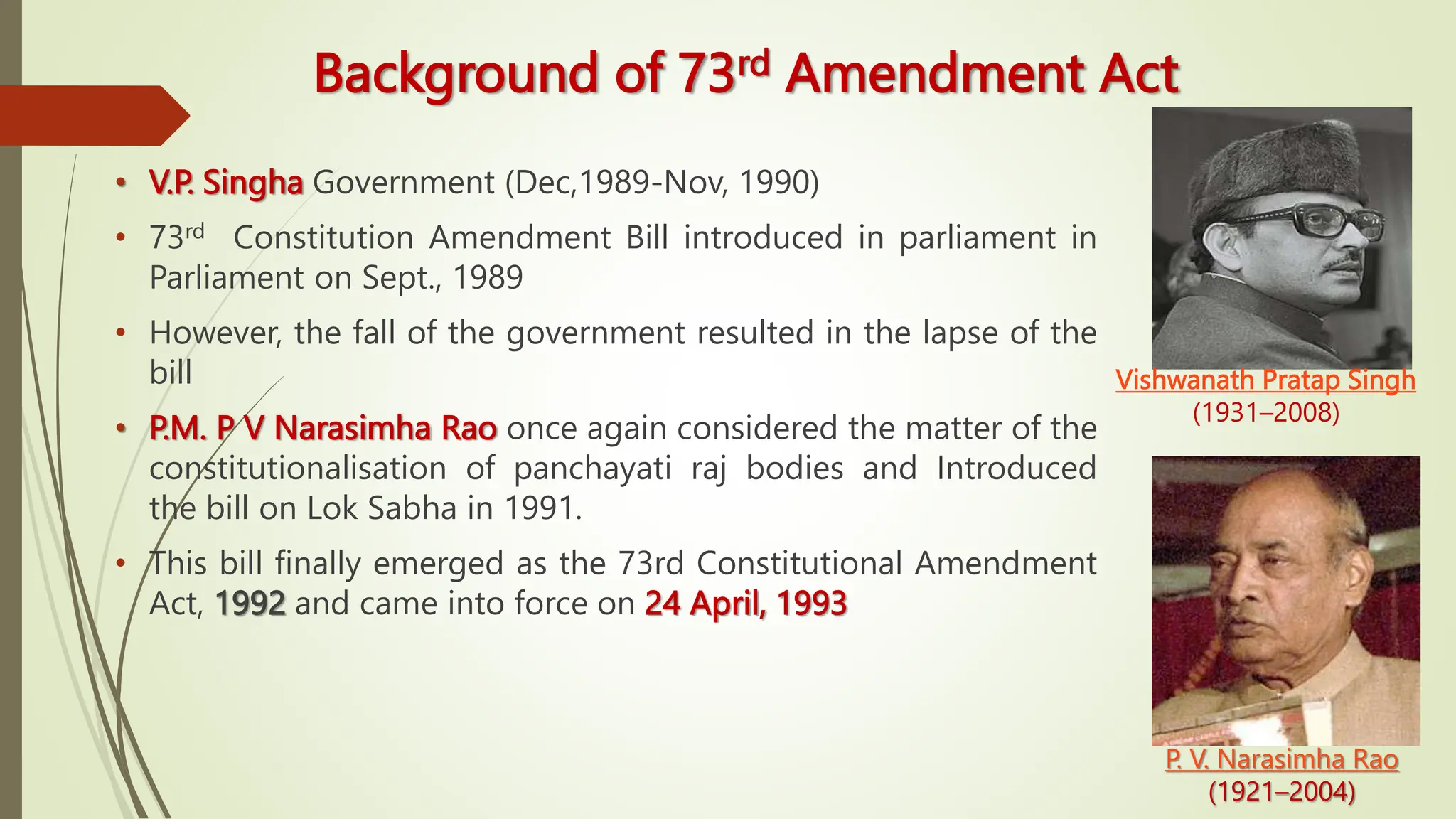73rd Constitutional Amendment Act, 1992.pptx