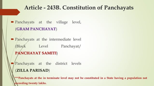 73rd Constitutional Amendment Act, 1992.pptx | Civic affairs | Politics