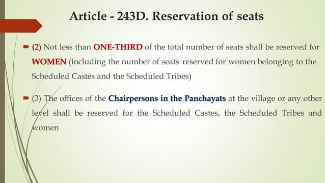 73rd Constitutional Amendment Act, 1992.pptx | Civic affairs | Politics
