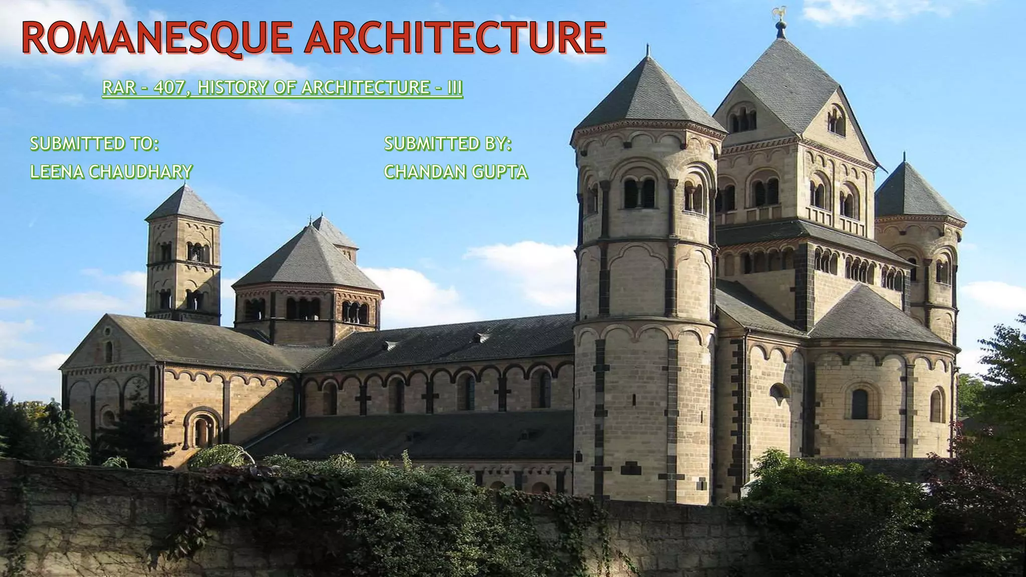 Romanesque architecture | PPTX