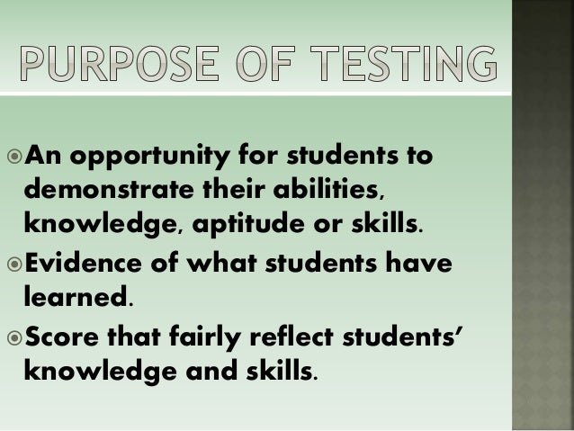 Meaning of Test, Testing and Evaluation