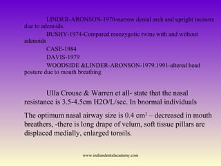 Nasal airway and malocclusion | PPT