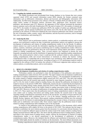 Reading comprehension studies in the last decade: global trends and ...
