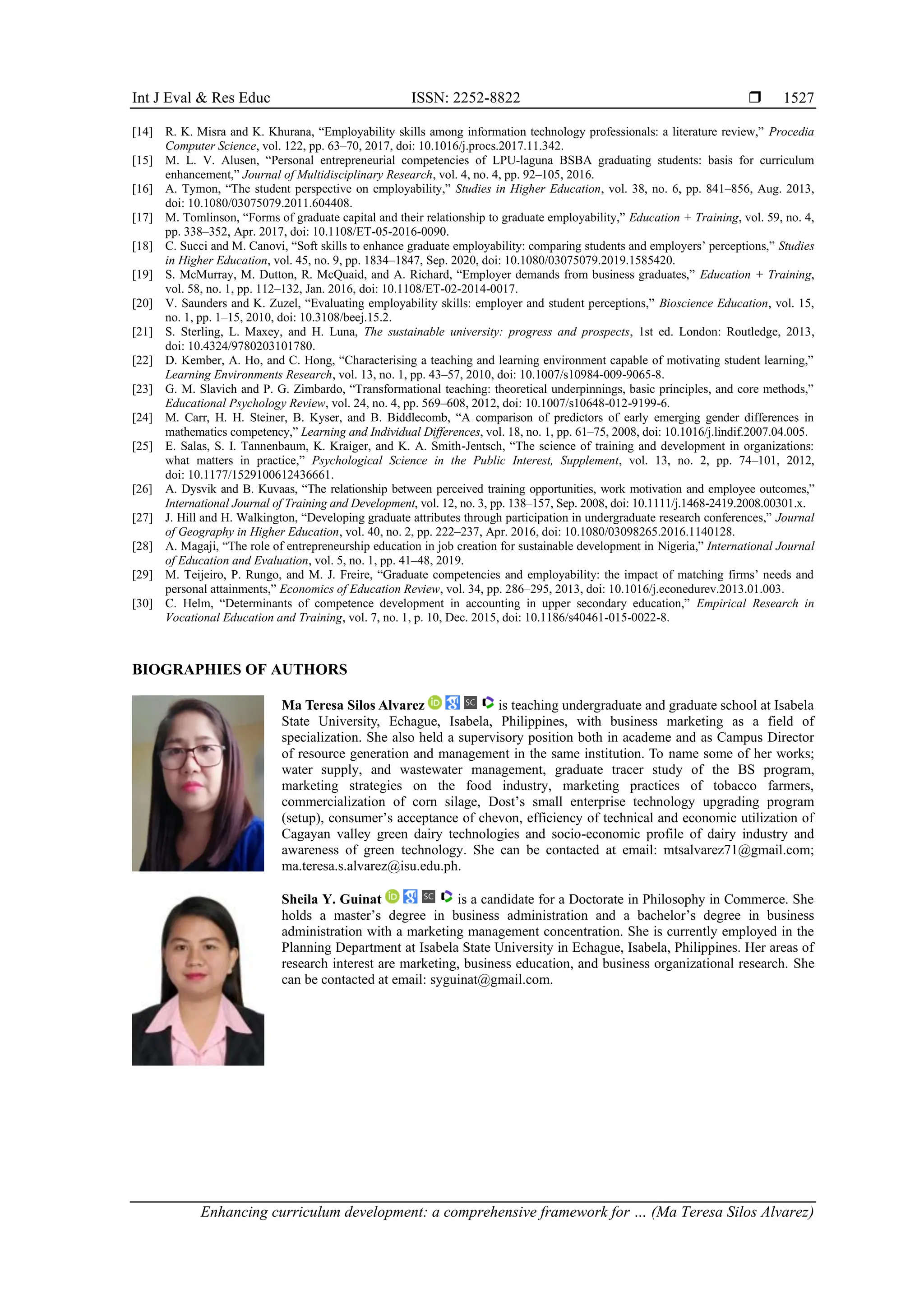 Enhancing curriculum development: a comprehensive framework for ...