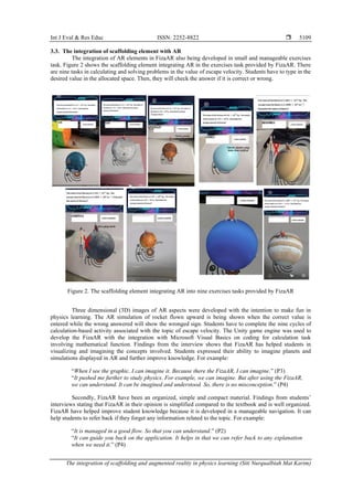 The integration of scaffolding and augmented reality in physics ...