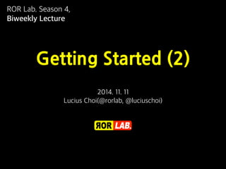 Getting Started with Rails (2) | PDF