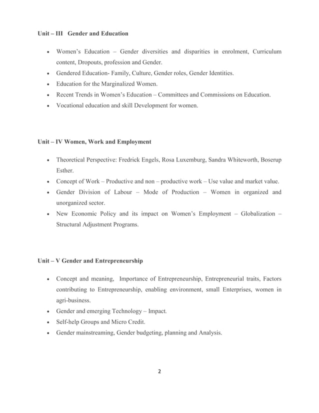 NTA UGC NET JRF - 74 women studies-new updated syllabus | PDF ...