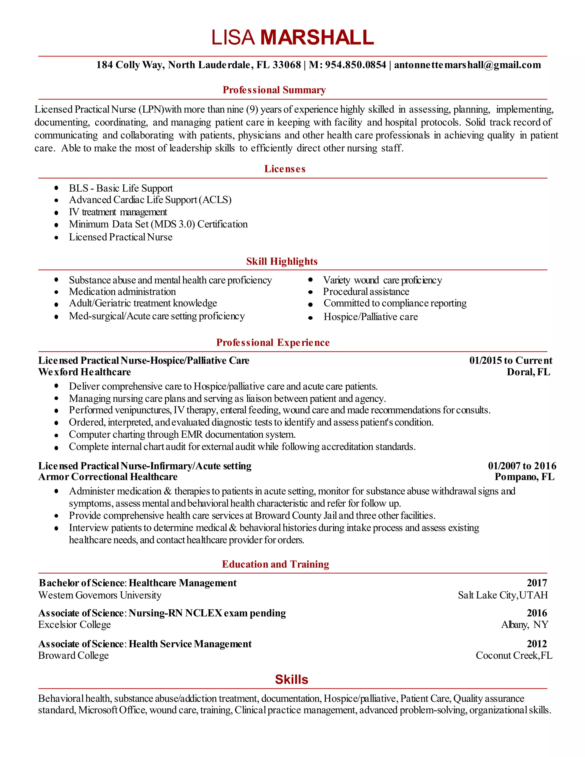 Lisa Marshall Resume doc | PDF