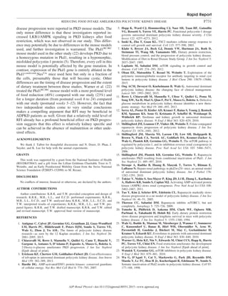 A mild reduction of food intake slows disease progression in an ...