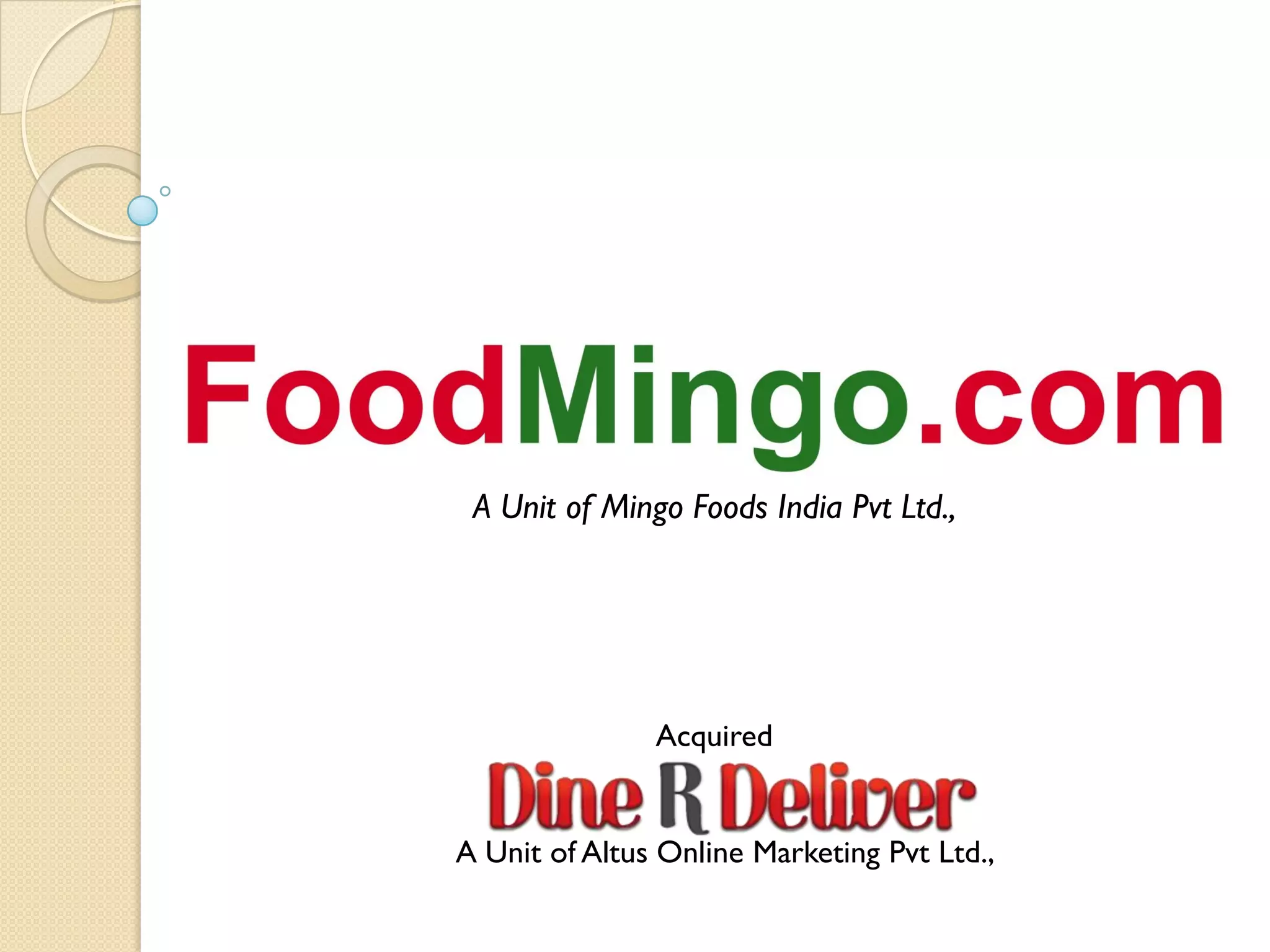 FoodMingo_Partnership Proposal_Jan2016_Final | PPT
