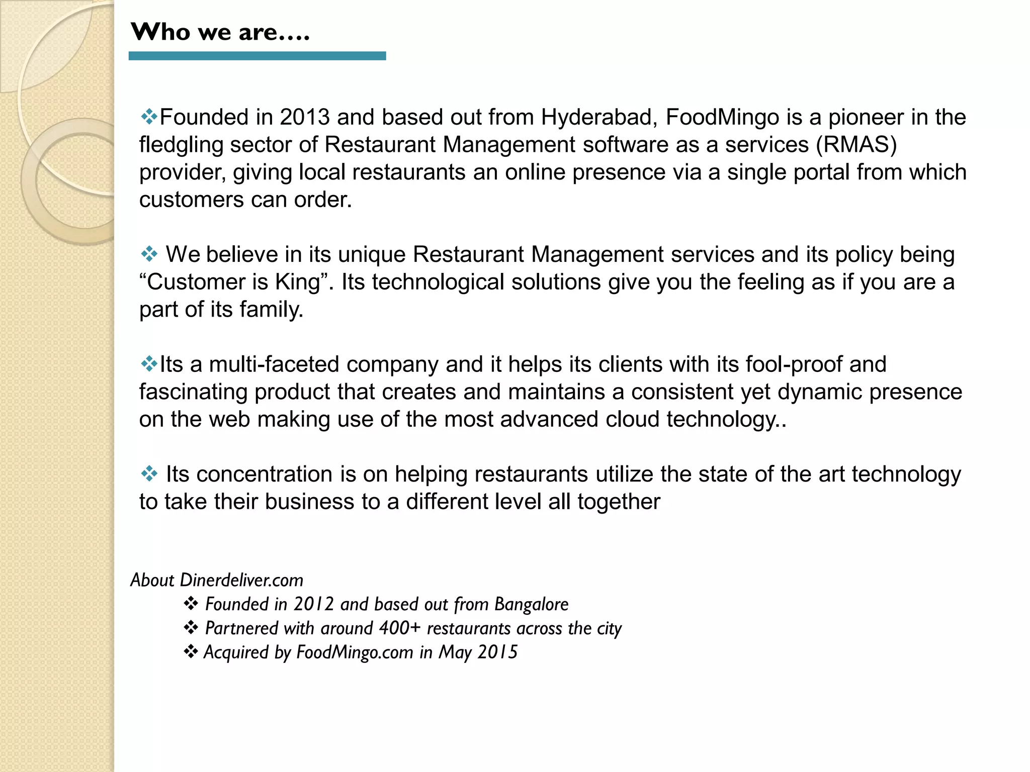FoodMingo_Partnership Proposal_Jan2016_Final | PPT