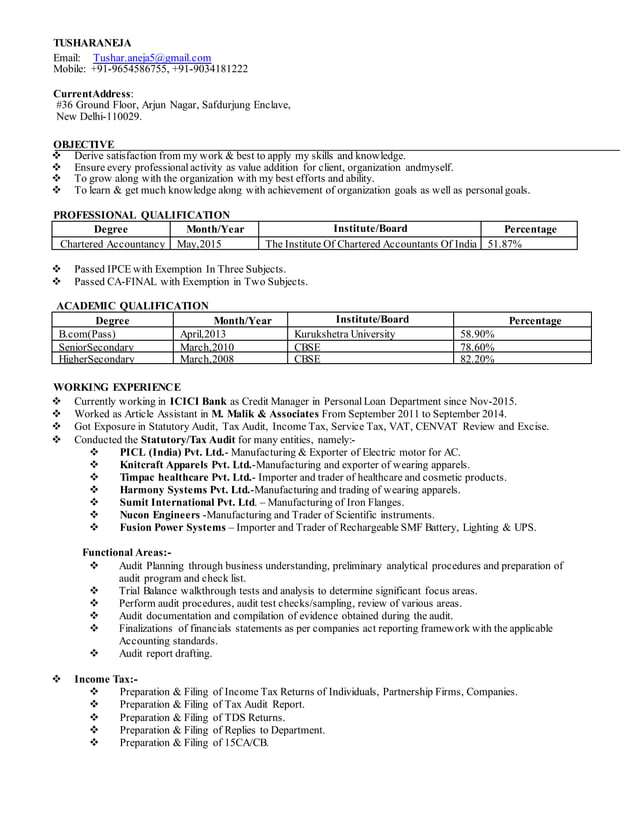 Resume - Tushar Aneja new | PDF