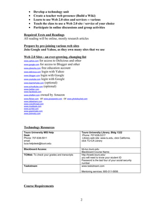 Touro EDU 741 Fall 2011 | DOC