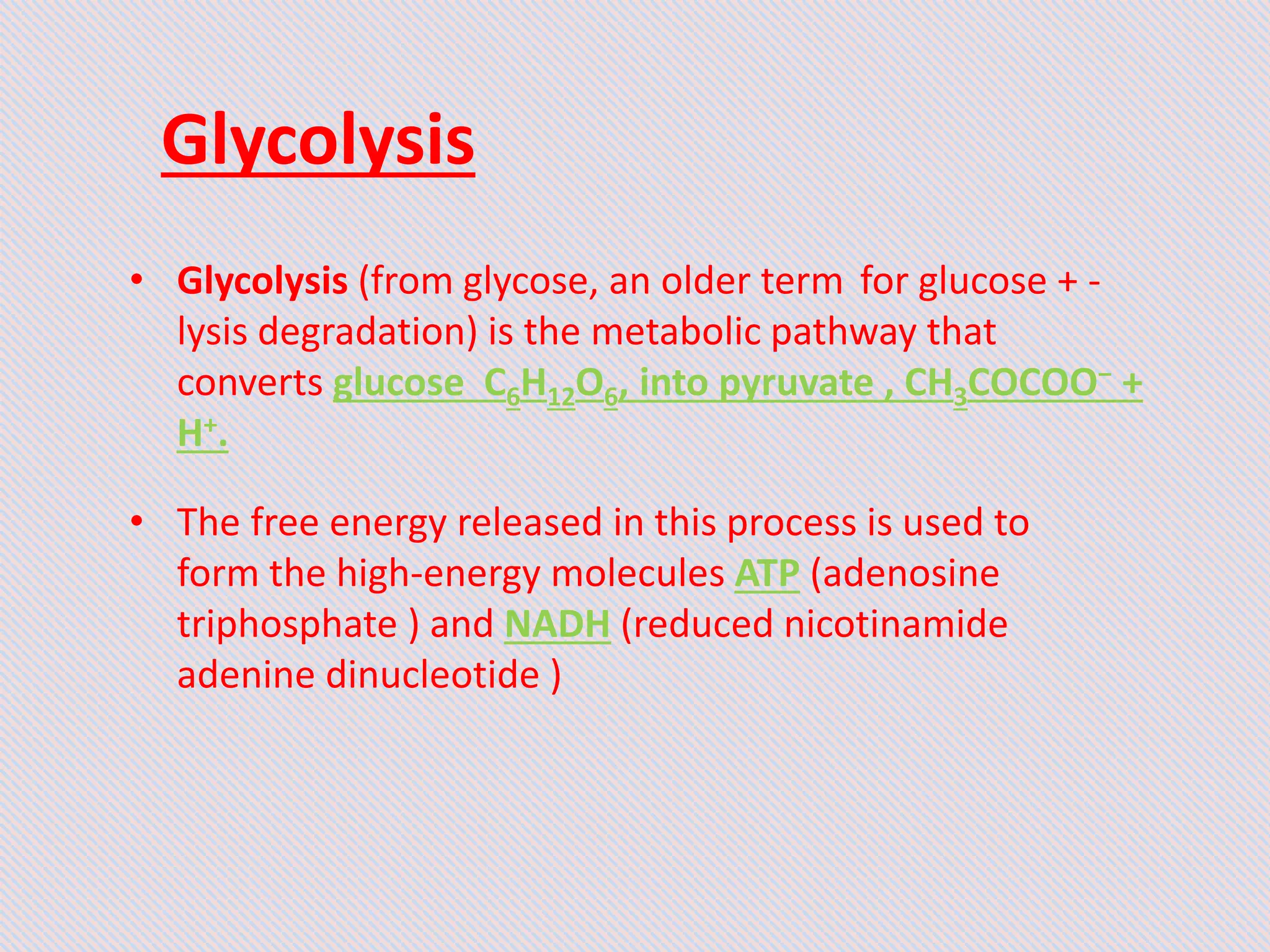 Glycolysis-general introduction and pathway with biochemical logic | PPTX
