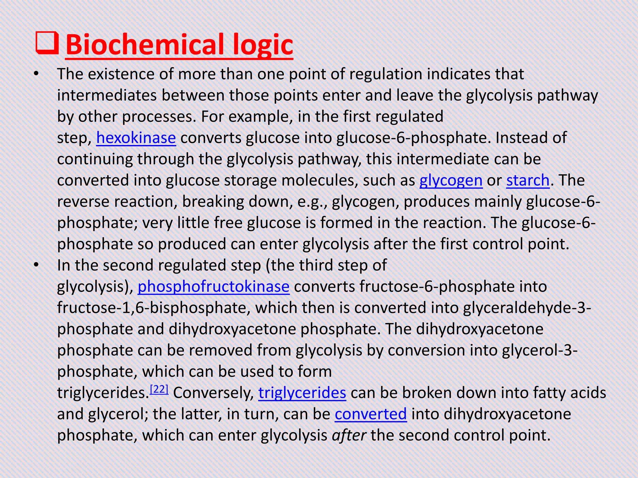Glycolysis-general introduction and pathway with biochemical logic | PPTX