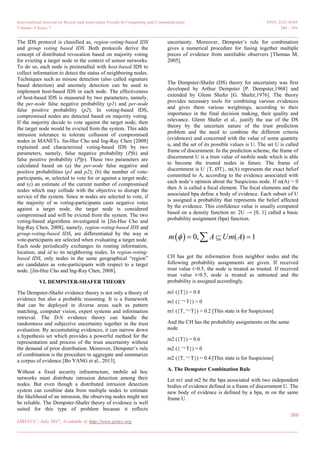 Biometric Based Intrusion Detection System using Dempster-Shafer Theory for Mobile Ad hoc ...
