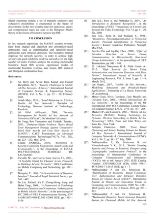 Biometric Based Intrusion Detection System using Dempster-Shafer Theory ...