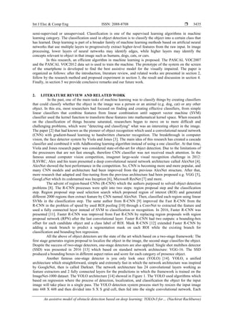 An assistive model of obstacle detection based on deep learning: YOLOv3 for visually impaired ...