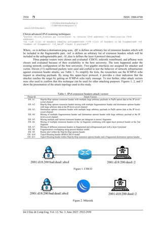 Denial of service attack: an analysis to IPv6 extension headers security nightmares | PDF