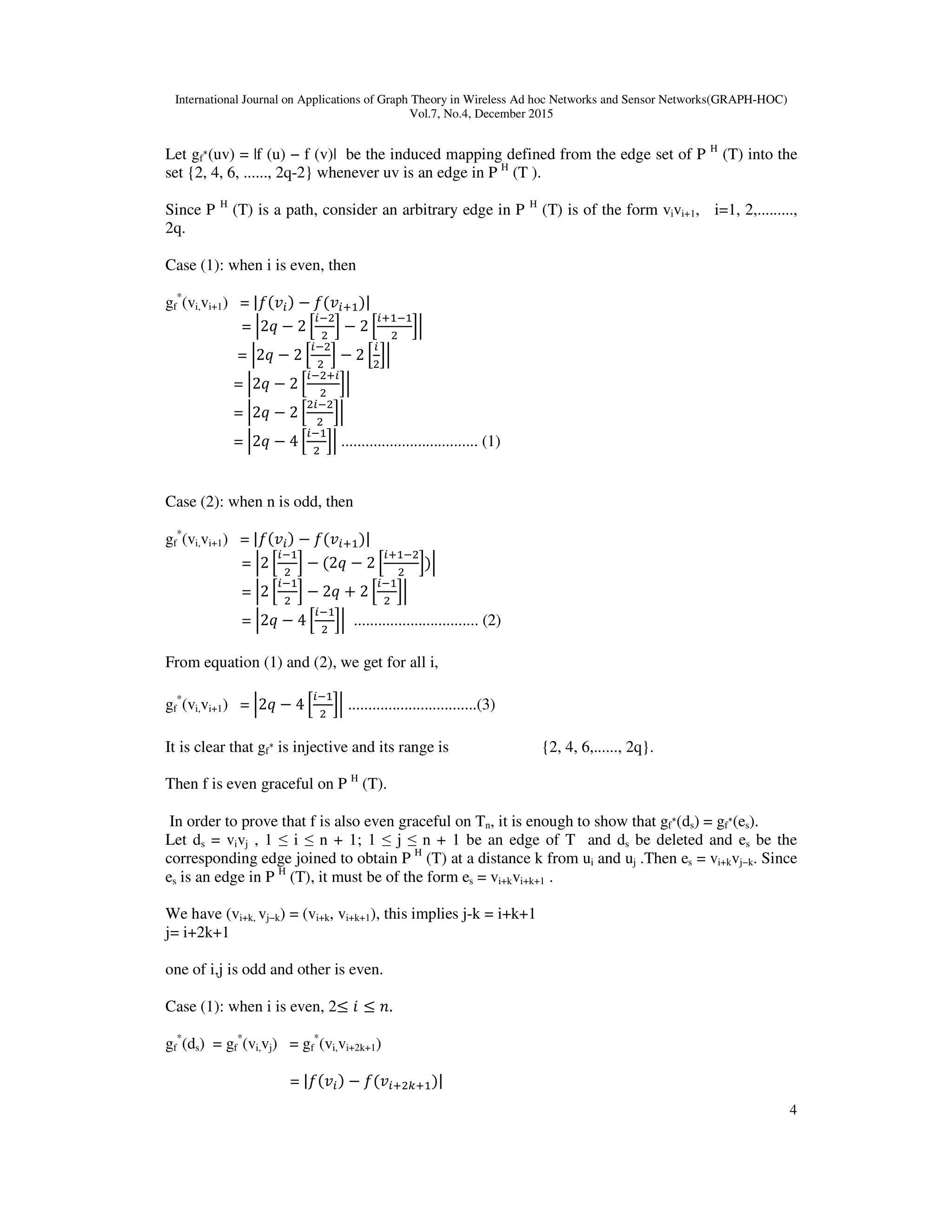 EVEN GRACEFUL LABELLING OF A CLASS OF TREES | PDF | Computer Networking | Computing