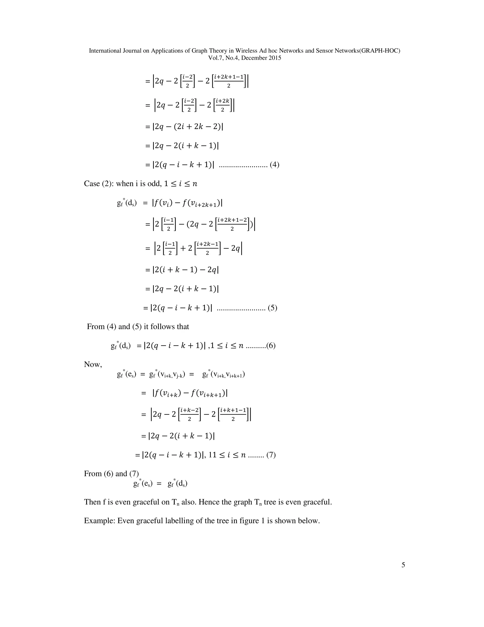 EVEN GRACEFUL LABELLING OF A CLASS OF TREES | PDF | Computer Networking | Computing