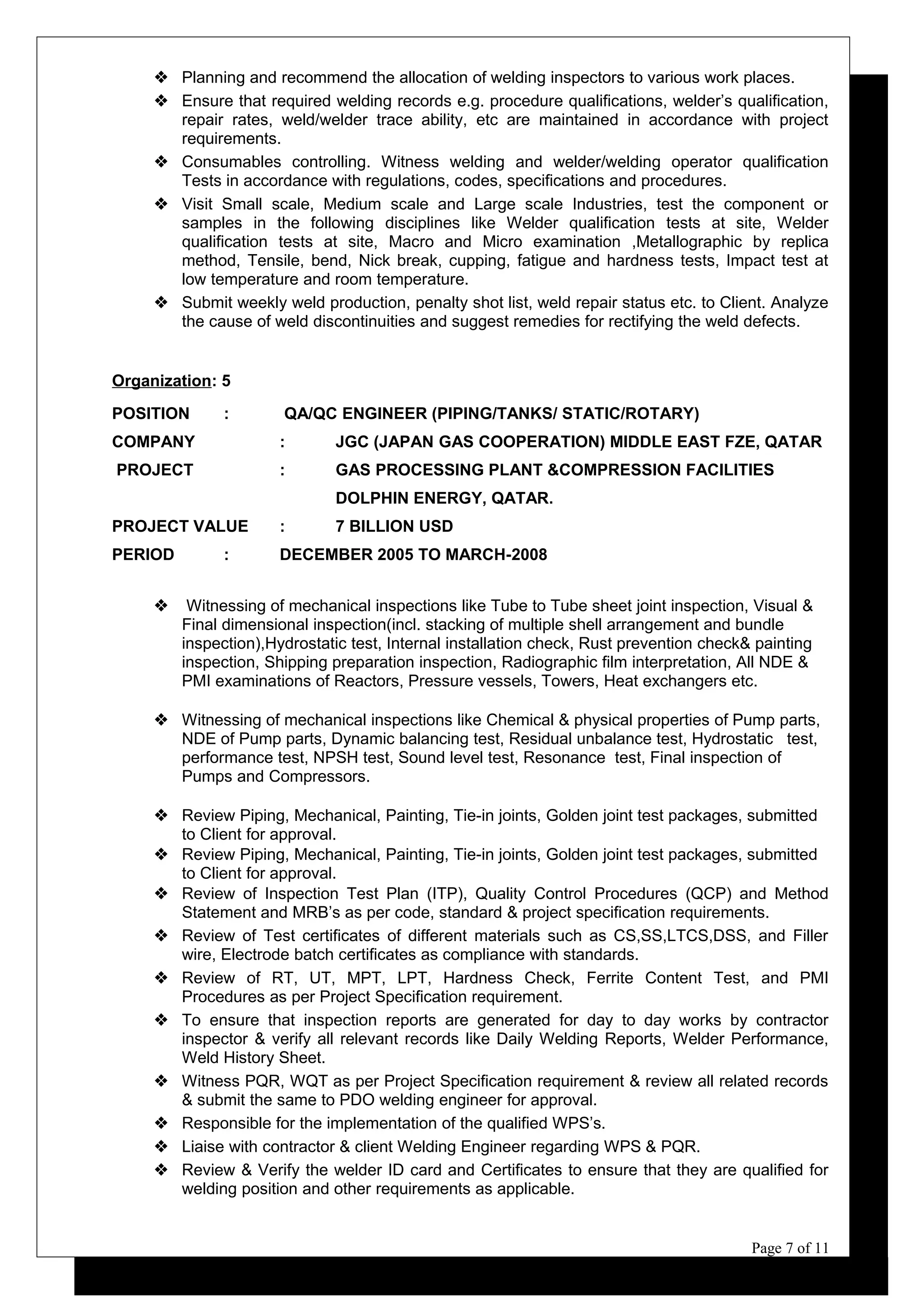 INSPECTION COORDINATOR | DOC