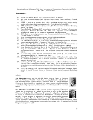 INFORMATIZATION LEVEL ASSESSMENT FRAMEWORK AND EDUCATIONAL POLICY ...