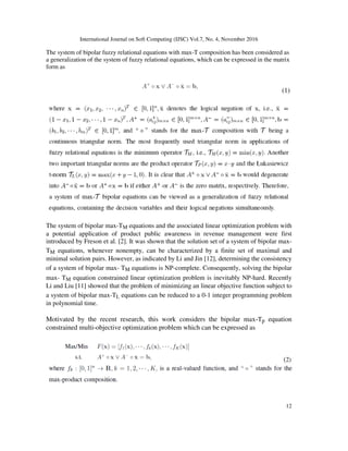 SOLVING BIPOLAR MAX-TP EQUATION CONSTRAINED MULTI-OBJECTIVE OPTIMIZATION PROBLEMS | PDF