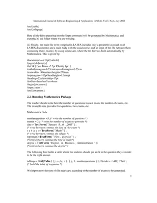 RANDOM TESTS COMBINING MATHEMATICA PACKAGE AND LATEX COMPILER | PDF ...