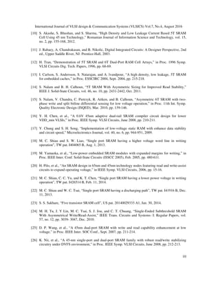 SINGLE-PORT FIVE-TRANSISTOR SRAM CELL WITH REDUCED LEAKAGE CURRENT IN ...