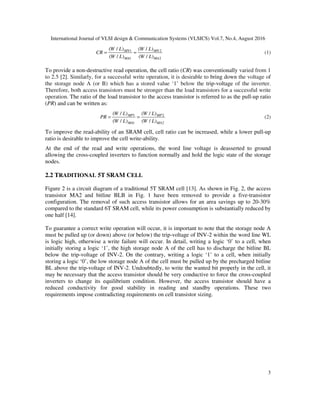SINGLE-PORT FIVE-TRANSISTOR SRAM CELL WITH REDUCED LEAKAGE CURRENT IN ...