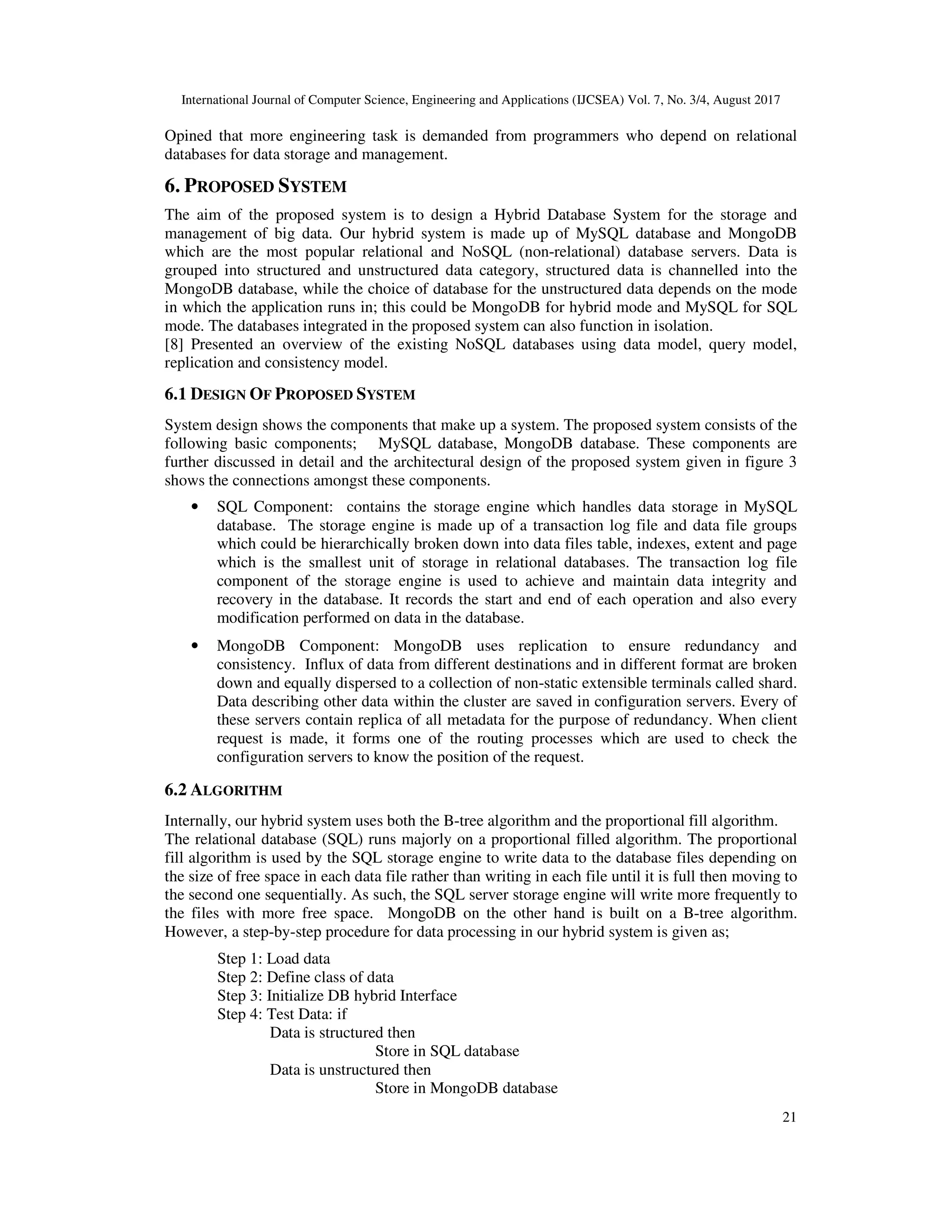 HYBRID DATABASE SYSTEM FOR BIG DATA STORAGE AND MANAGEMENT | PDF