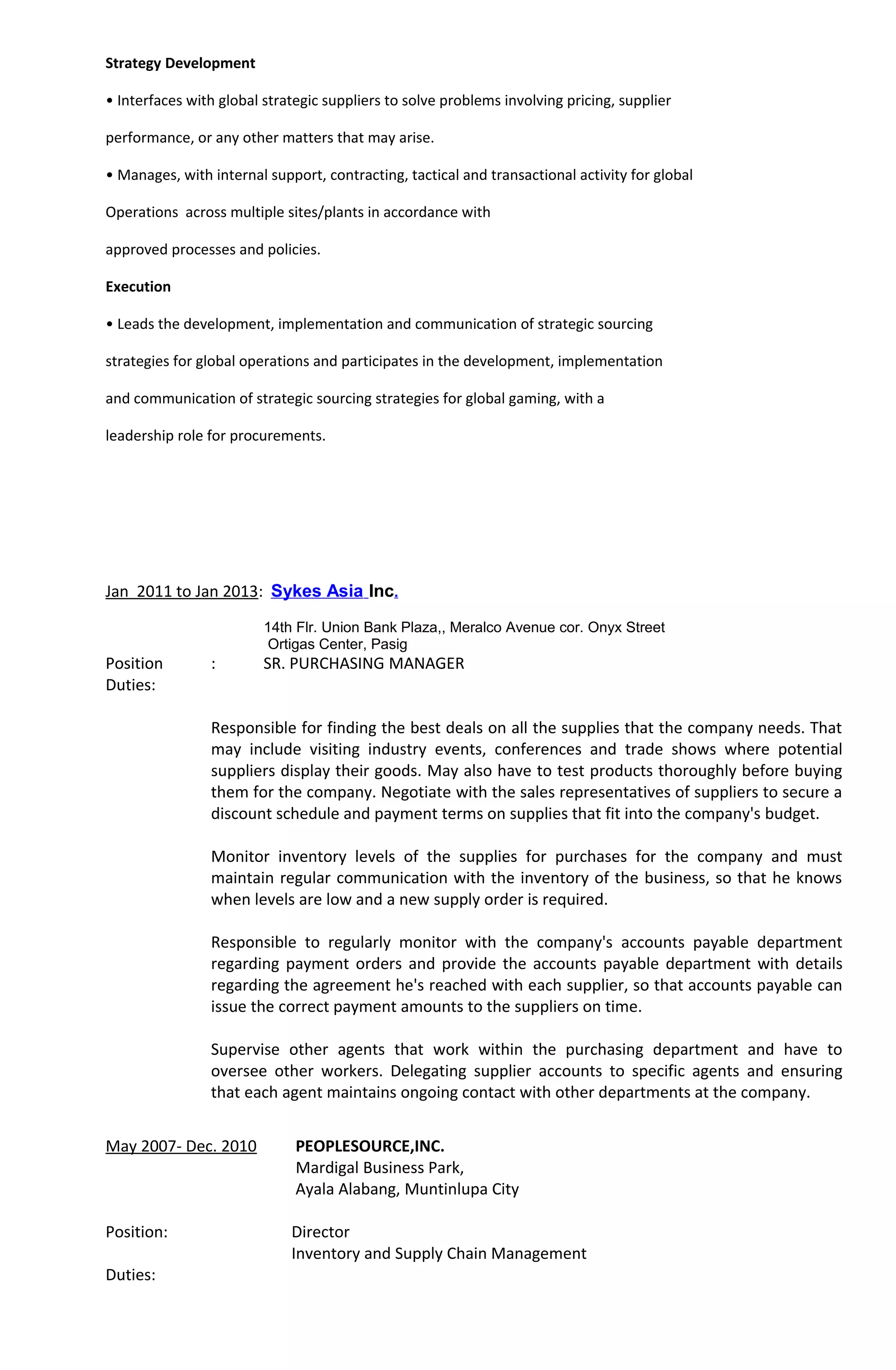 ALLAN GARCIA RESUME LATEST REVISION 100614 | DOC