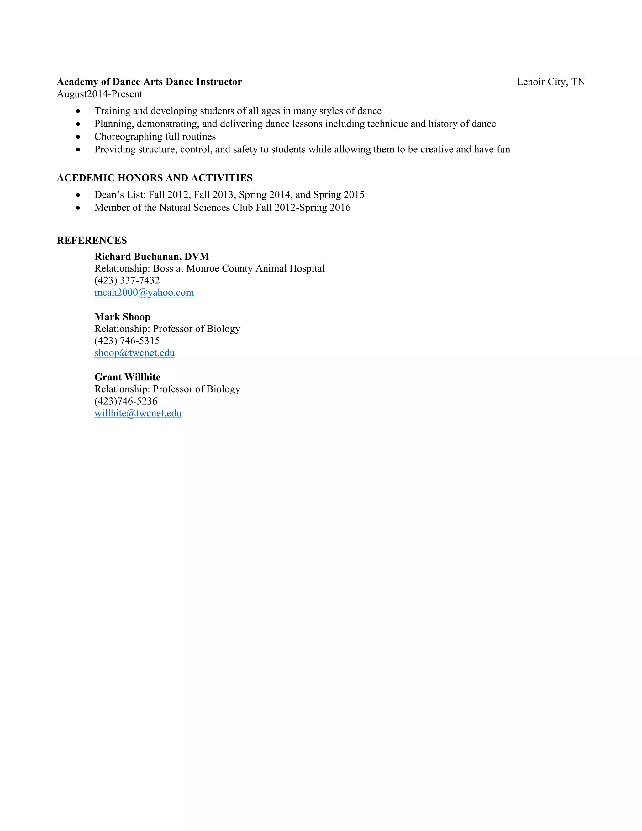 Resume final copy | PDF