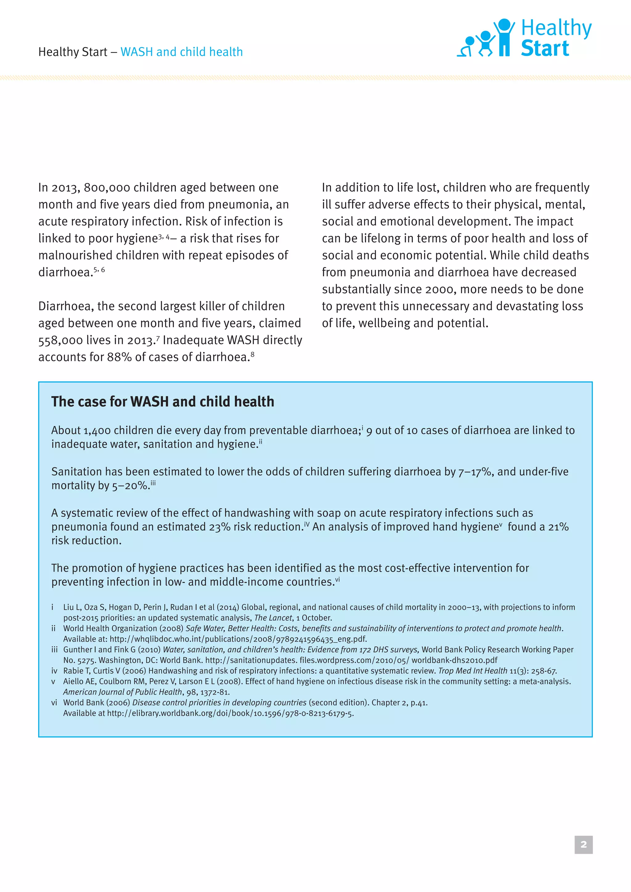 Healthy Start WASH and child health | PDF