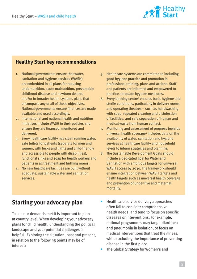 Healthy Start WASH and child health | PDF