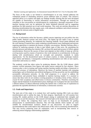 Combating Misinformation With Machine Learning: Tools for Trustworthy ...