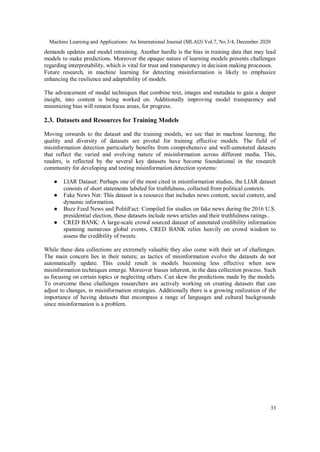 Combating Misinformation With Machine Learning: Tools for Trustworthy ...