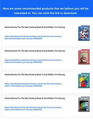 Aristo Science For The New Century Book 3a 2nd Edition Ym Cheung | PDF