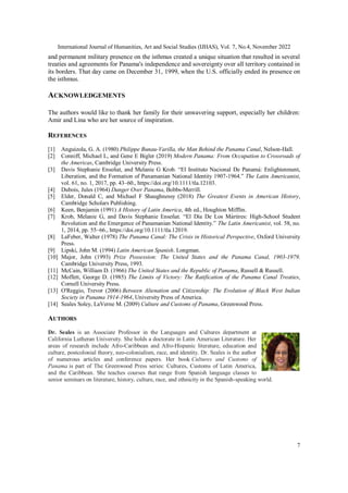 THE ROLE OF THE UNITED STATES IN PANAMA’S JOURNEY TOWARDS INDEPENDENCE ...