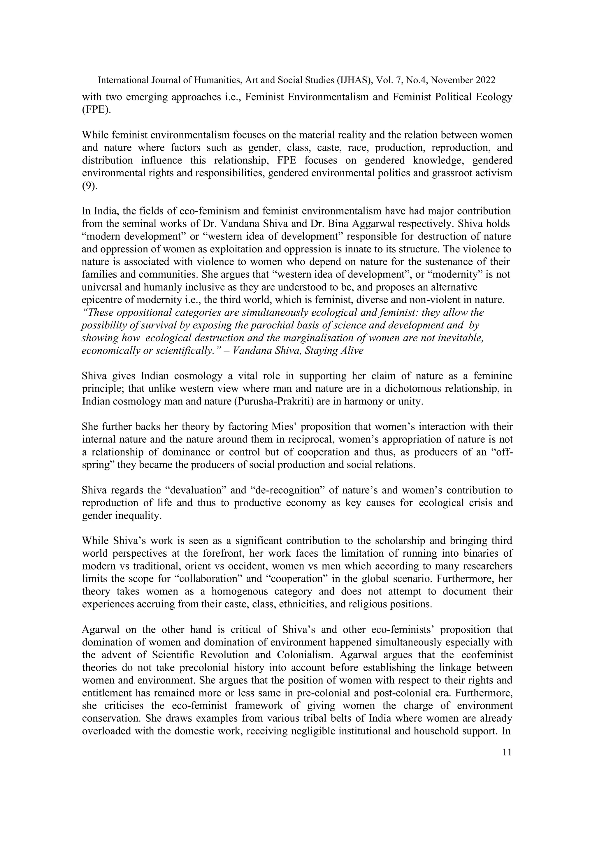 WOMEN AND ENVIRONMENT: THE MISSING LINK IN INDIA’S ENVIRONMENT POLICY ...