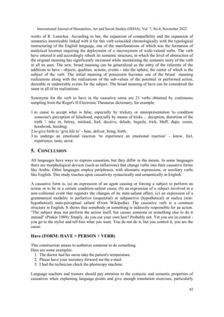 THE CAUSATIVE VERB TO HAVE IN MODERN ENGLISH | PDF