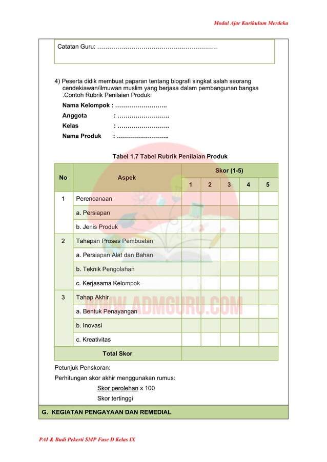 742486338-Modul-Ajar-PAI-Kelas-9. Kurikulum merdeka pdf | PDF