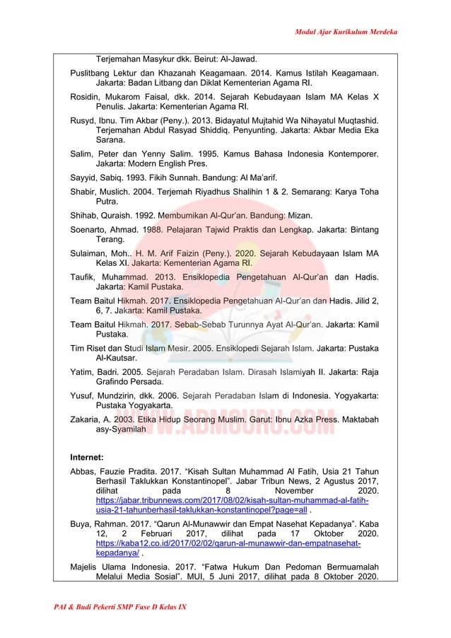 742486338-Modul-Ajar-PAI-Kelas-9. Kurikulum merdeka pdf | PDF