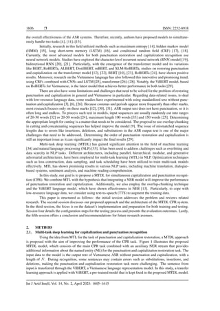 Multi-task deep learning for Vietnamese capitalization and punctuation recognition | PDF