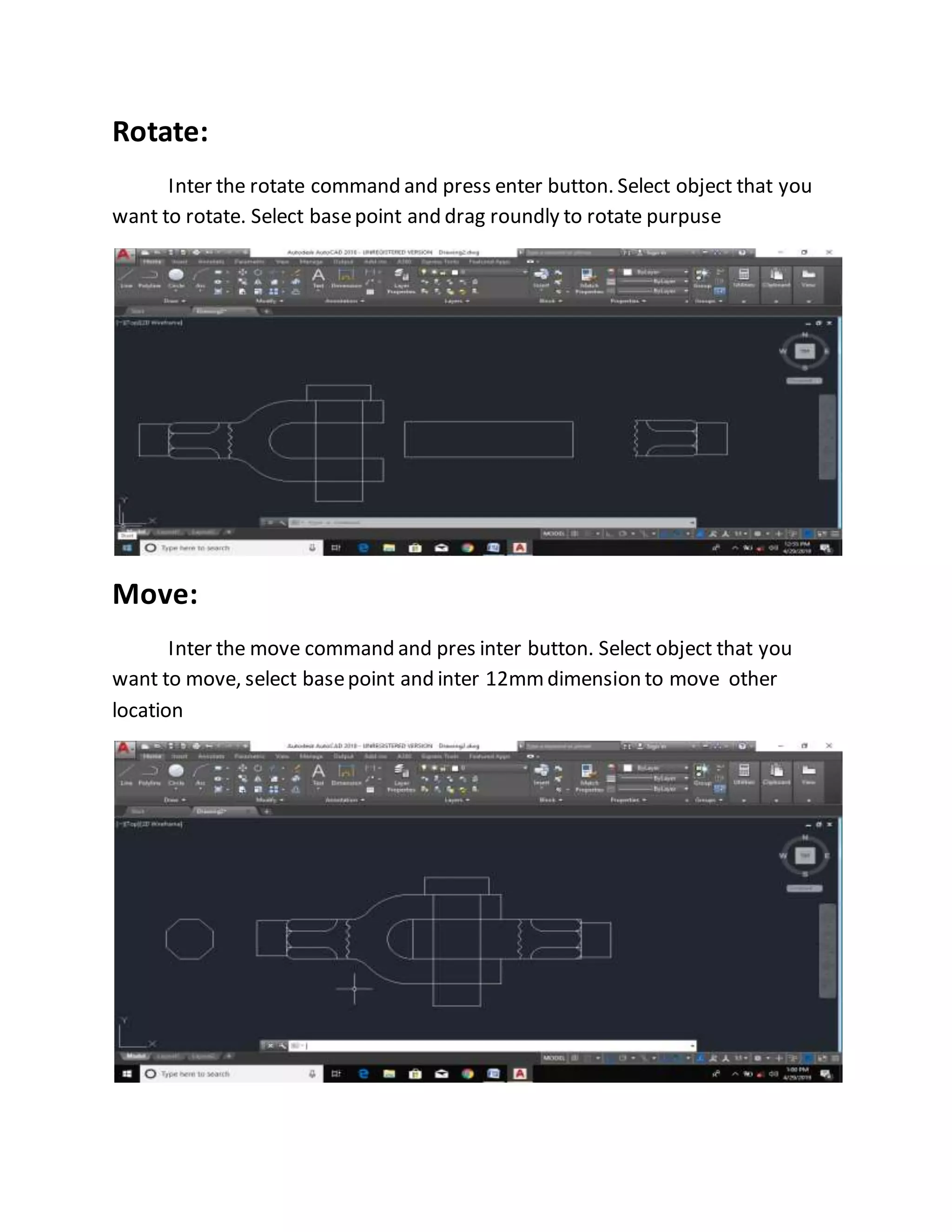knuckle Joint 2D drawing AutoCAD 2019 | DOCX