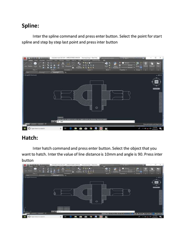 knuckle Joint 2D drawing AutoCAD 2019 | DOCX