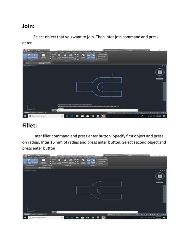 knuckle Joint 2D drawing AutoCAD 2019 | DOCX