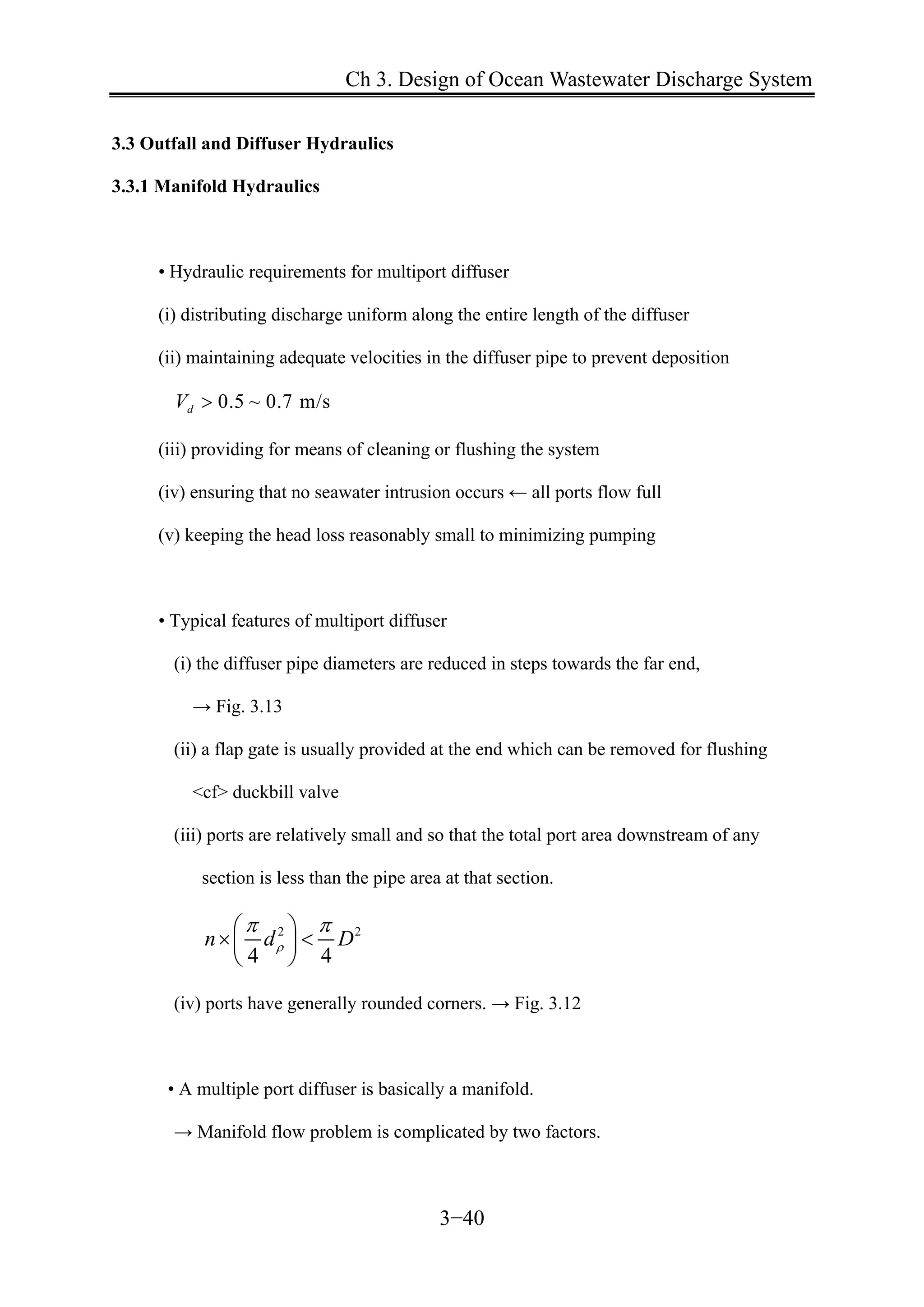 Design of Ocean Waswater Outfall Systems | PDF