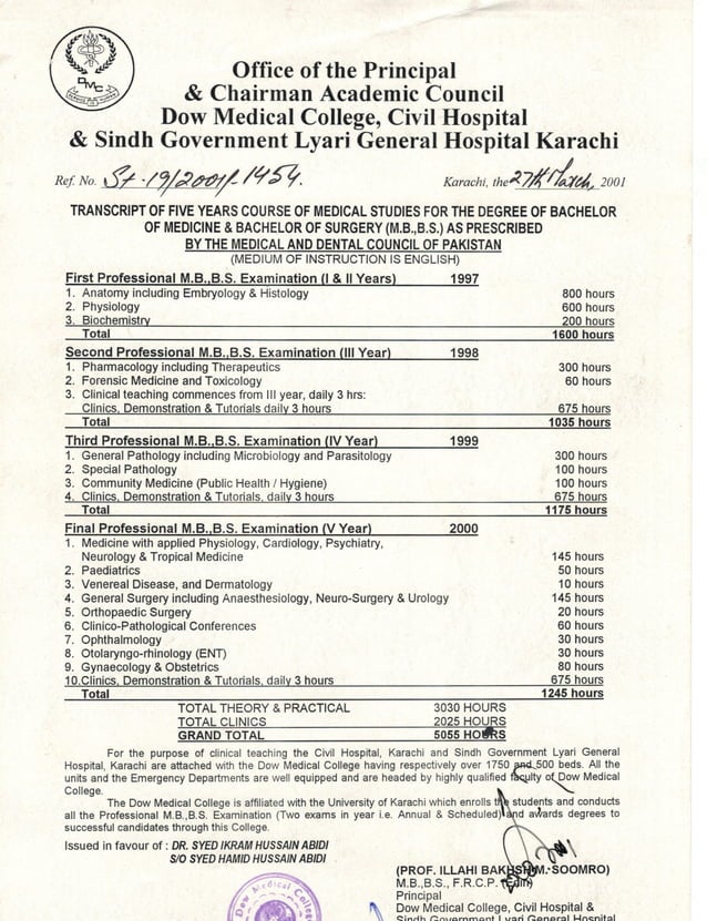 MBBS-Transcripts | PDF